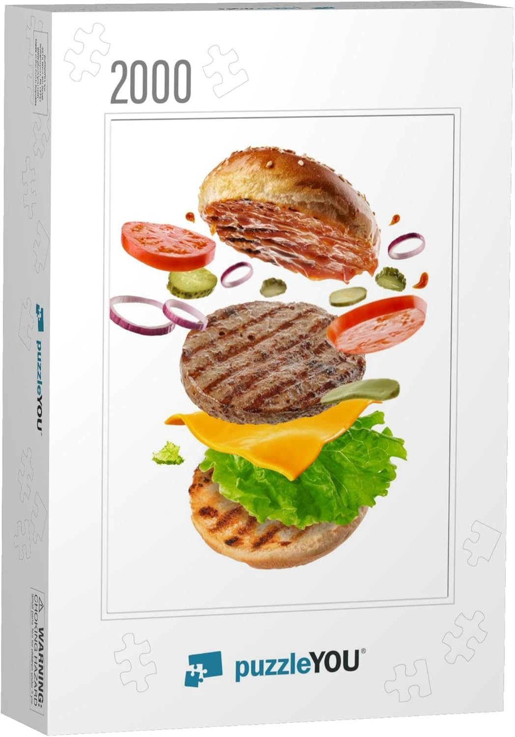 Amazon.com: Flying Burger. Big Tasty Hamburger with Flying Elements ...