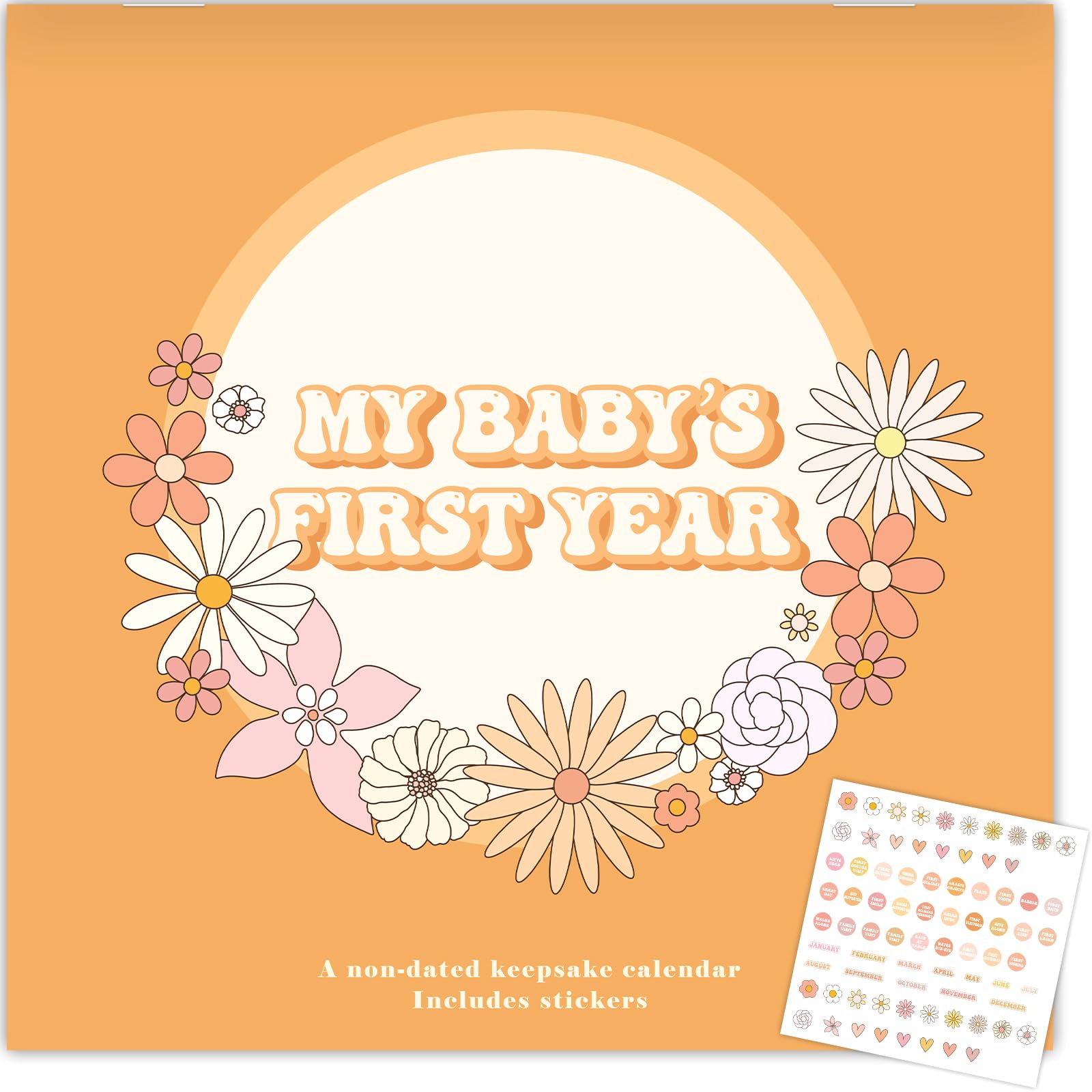 Snapklik.com : Boho Flower Babys First Year Calendar