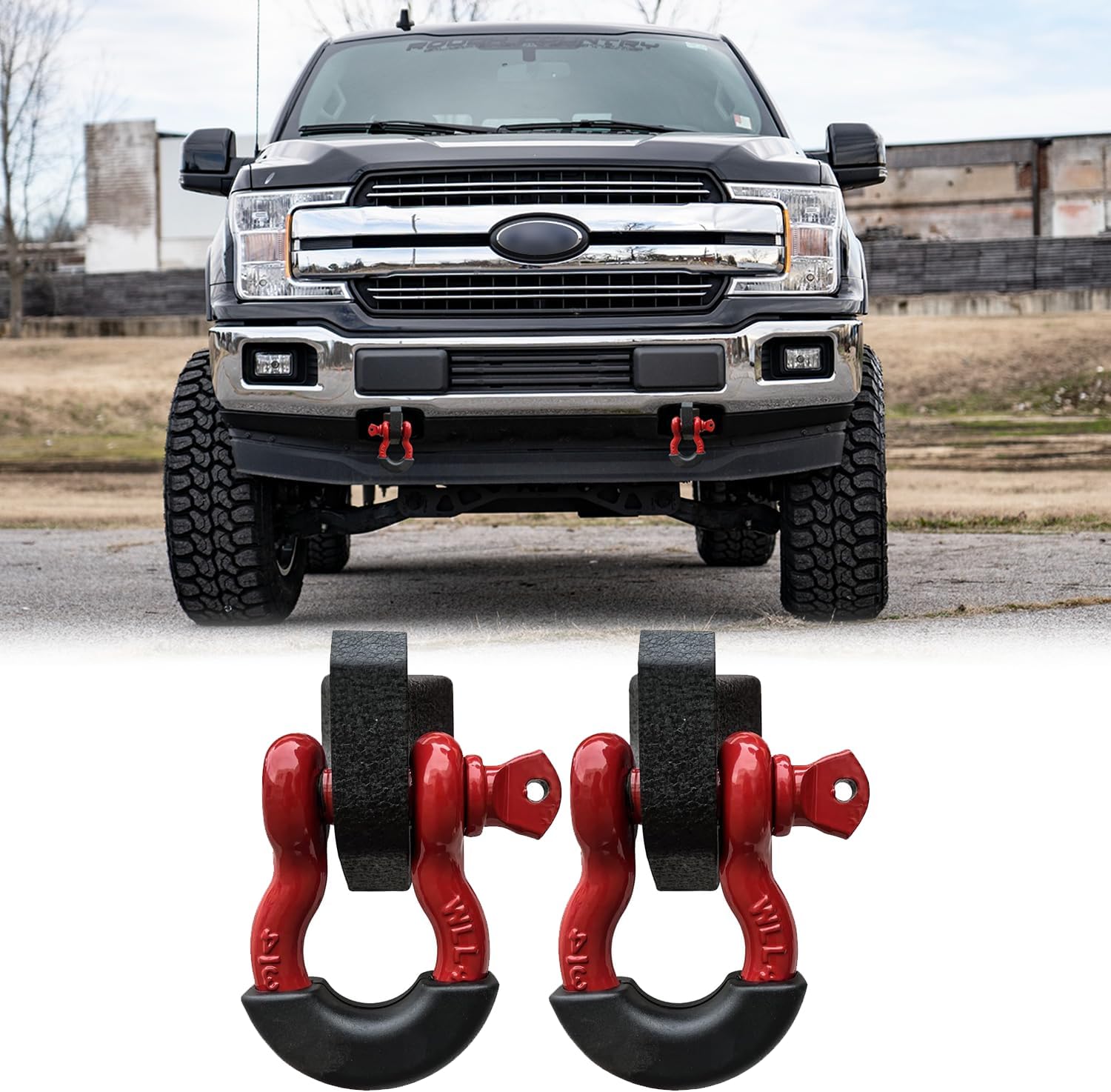 Amazon.com: TIOYAR RAM Front Tow Hook Mount Bracket and D-Ring ...