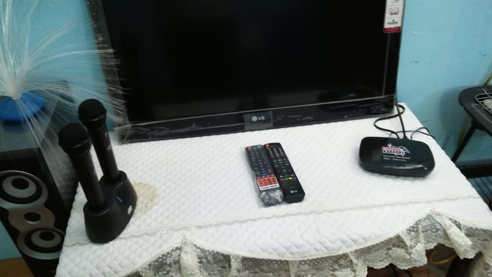 Persang Karaoke 8163-EX Dual Wireless Karaoke Microphone with MIC Stand ...