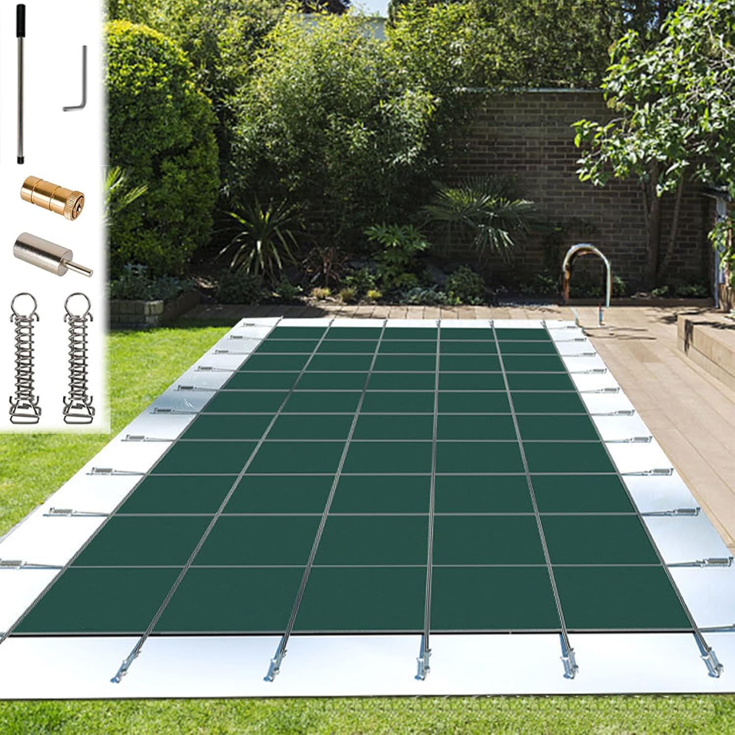 Amazon.com: WROASLTOUX Rectangular Winter Pool Cover,Inground Pool ...