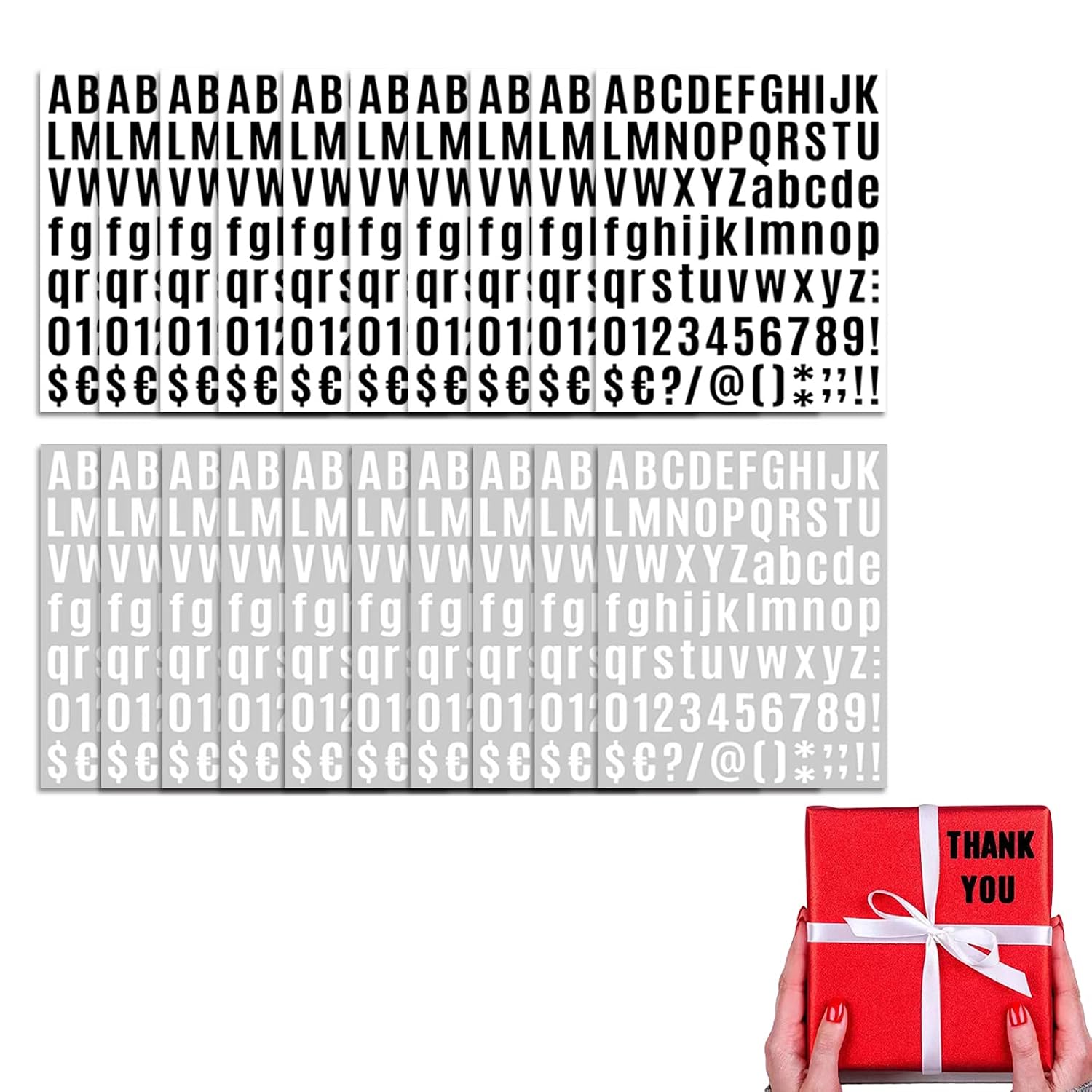 1620 Pieces Self-Adhesive Vinyl Letters Numbers Kit, Mailbox Numbers ...