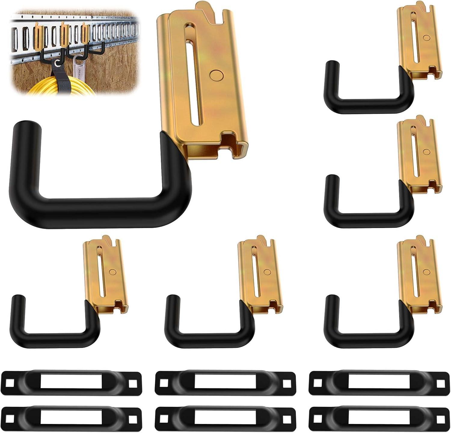 HAWHUV Heavy Duty E-Track J Hooks with Spring Fitting for X-Track ...