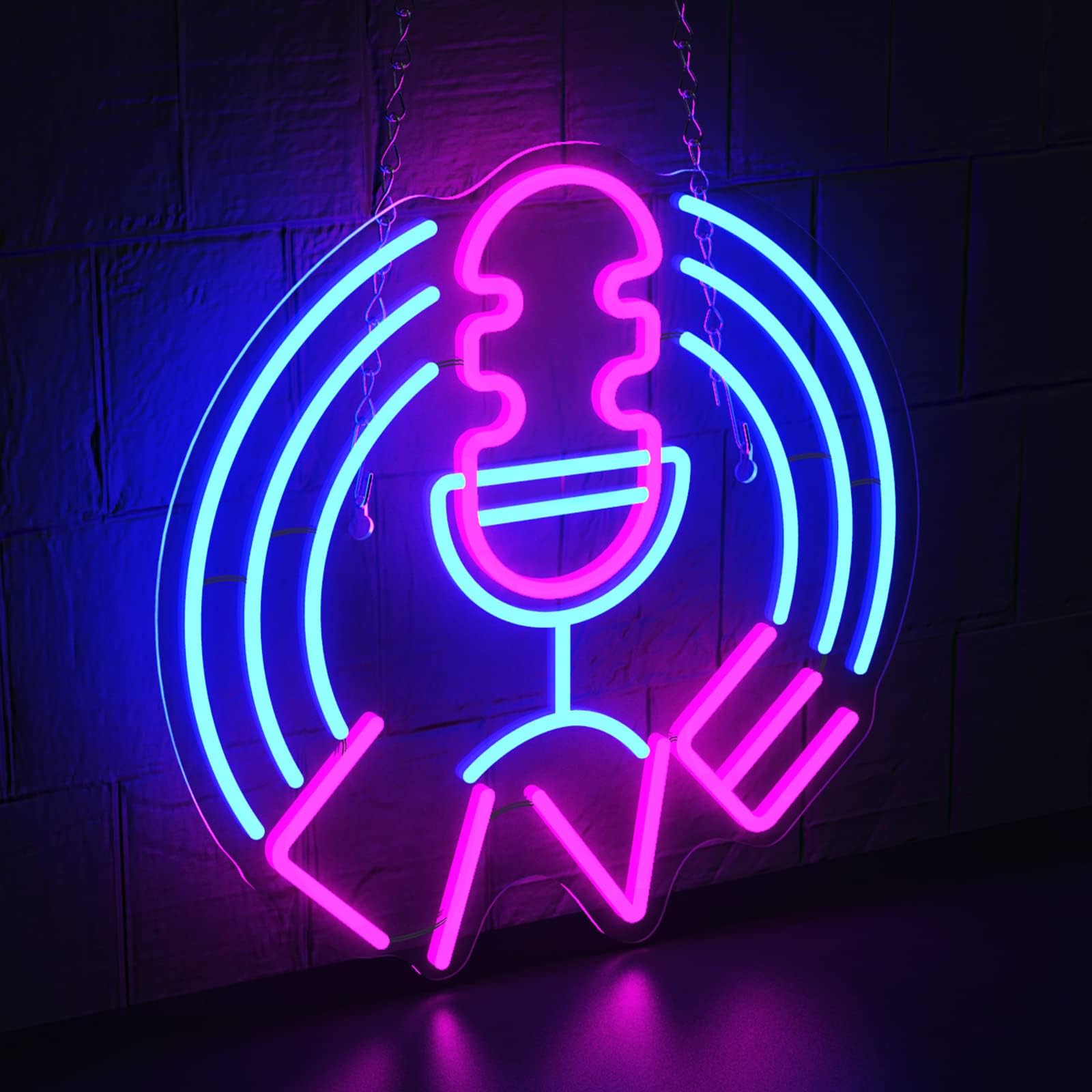 Live Music Neon Sign Music LED Neon Lights Letters Neon Light Sign Neon ...