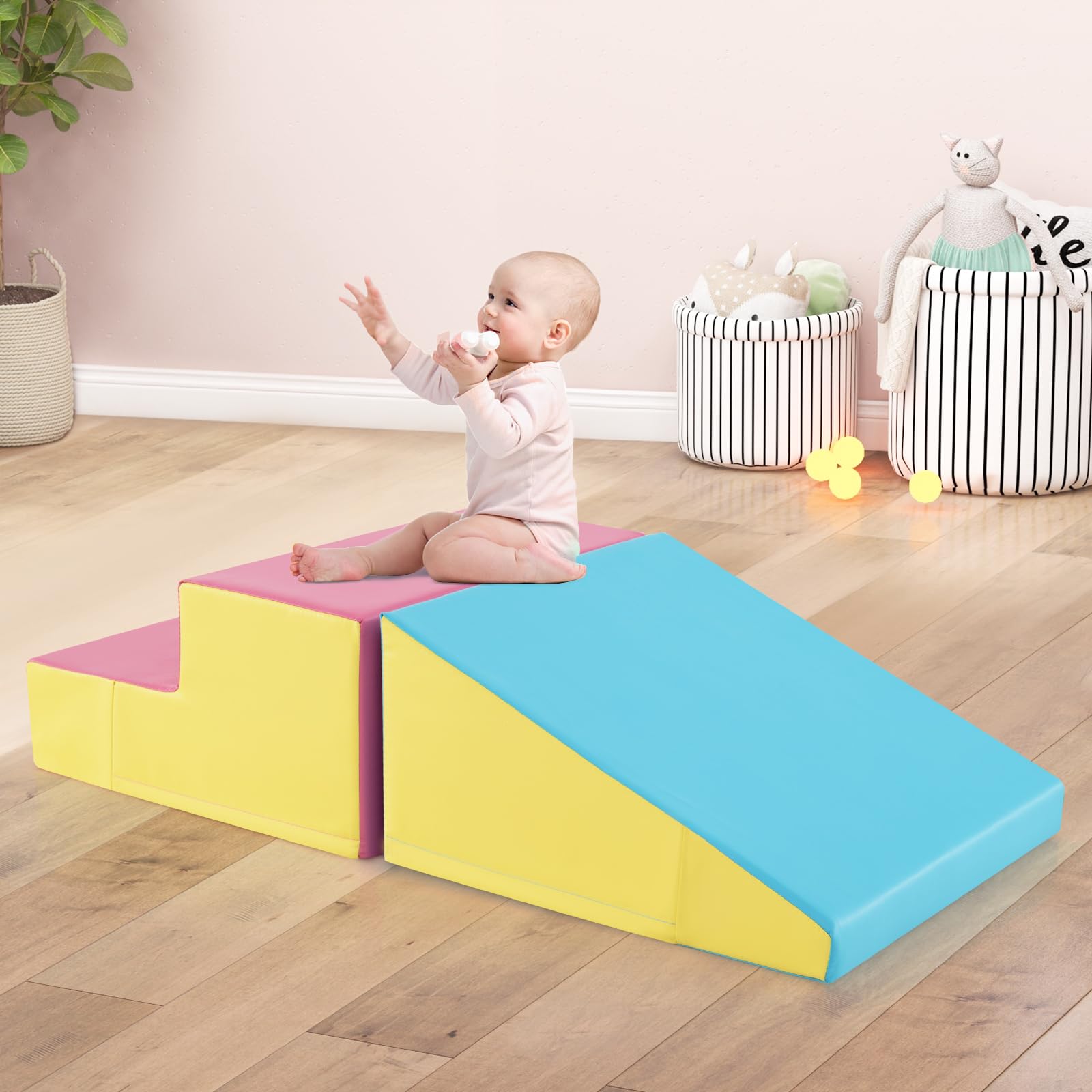 Toddler Triangle Climber OLAKIDS Toddlers Triangle Climber, 2 In 1 Kids ...