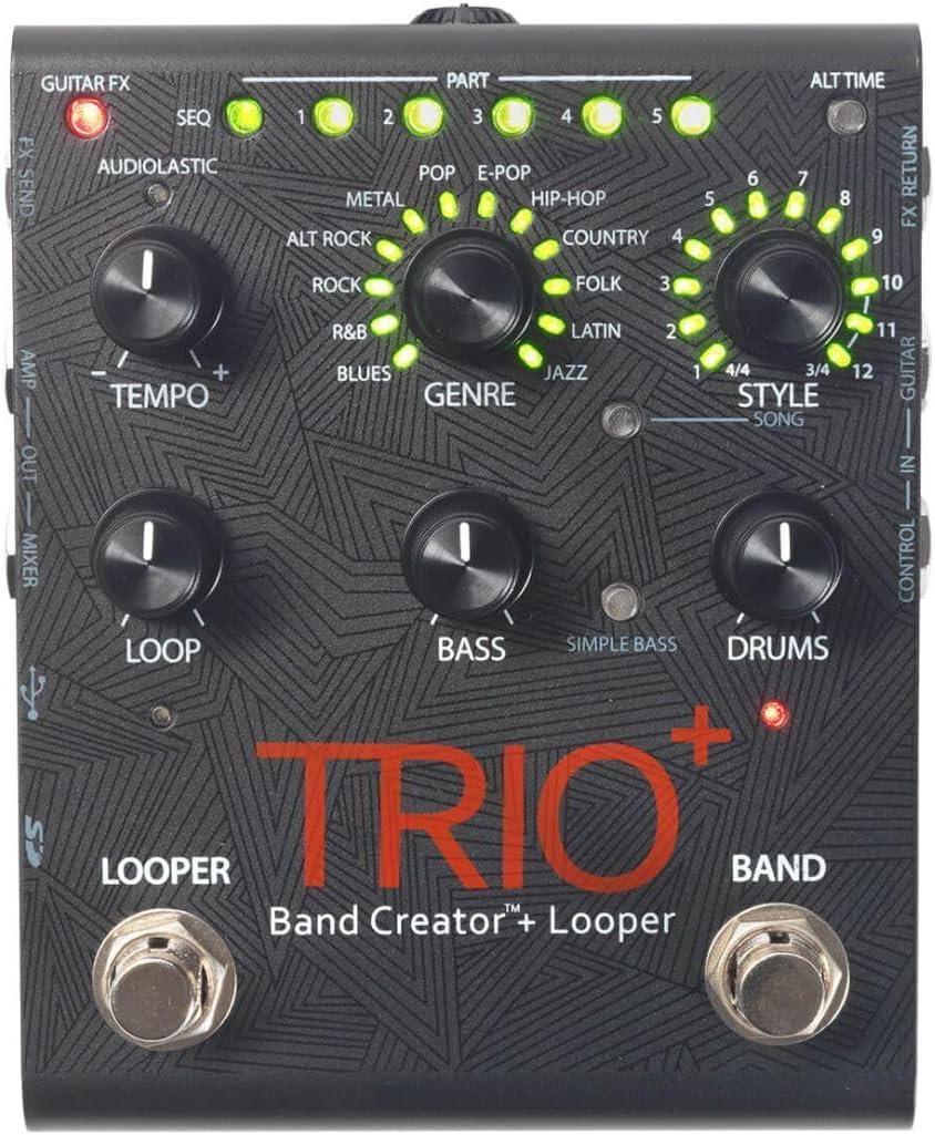 DigiTech TRIO Plus Band Creator Guitar Pedal With Looper : Amazon.co.uk ...