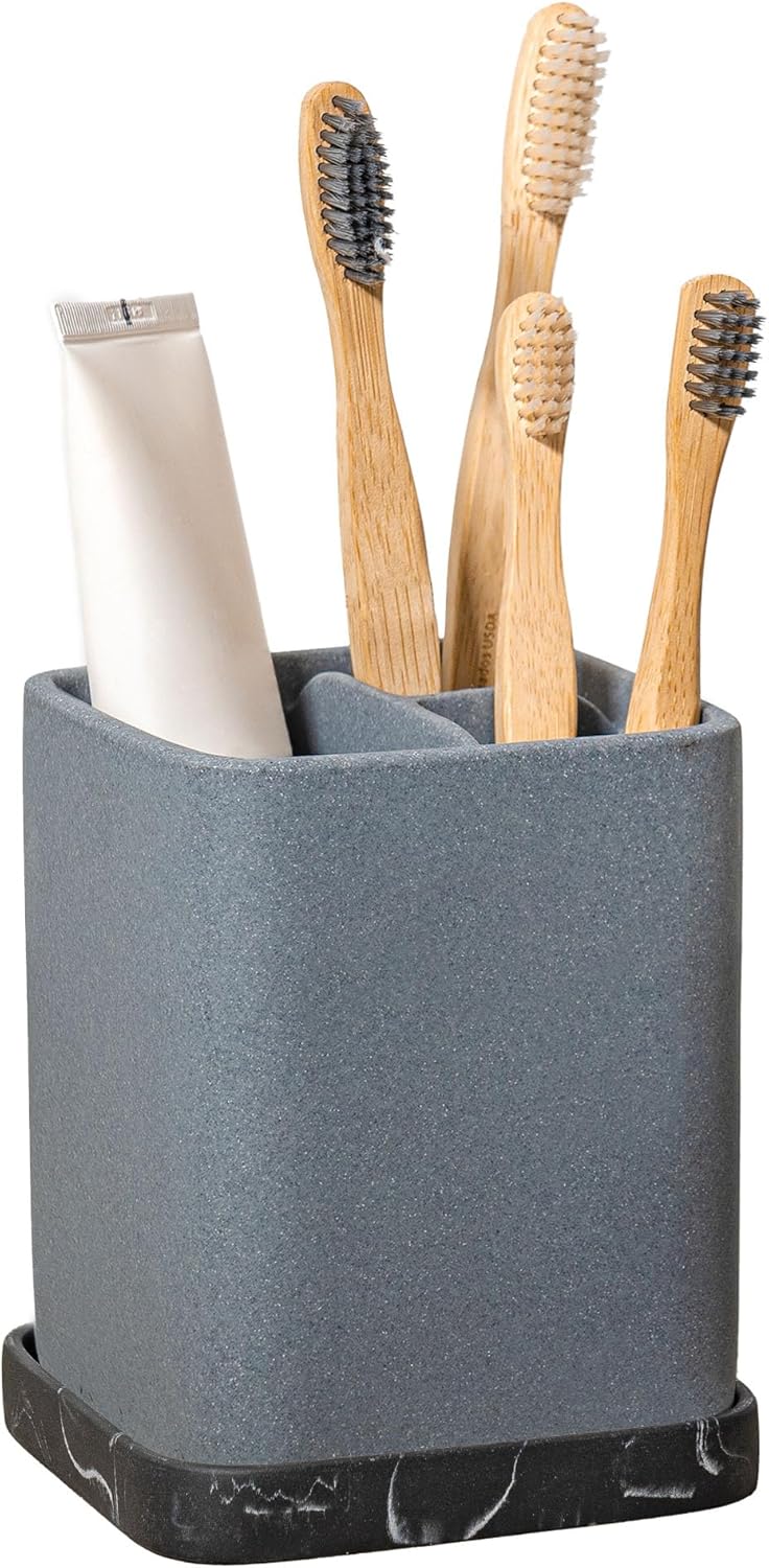 Amazon.com: ZCCZ Toothbrush Holder, Durable Countertop Resin Electric ...