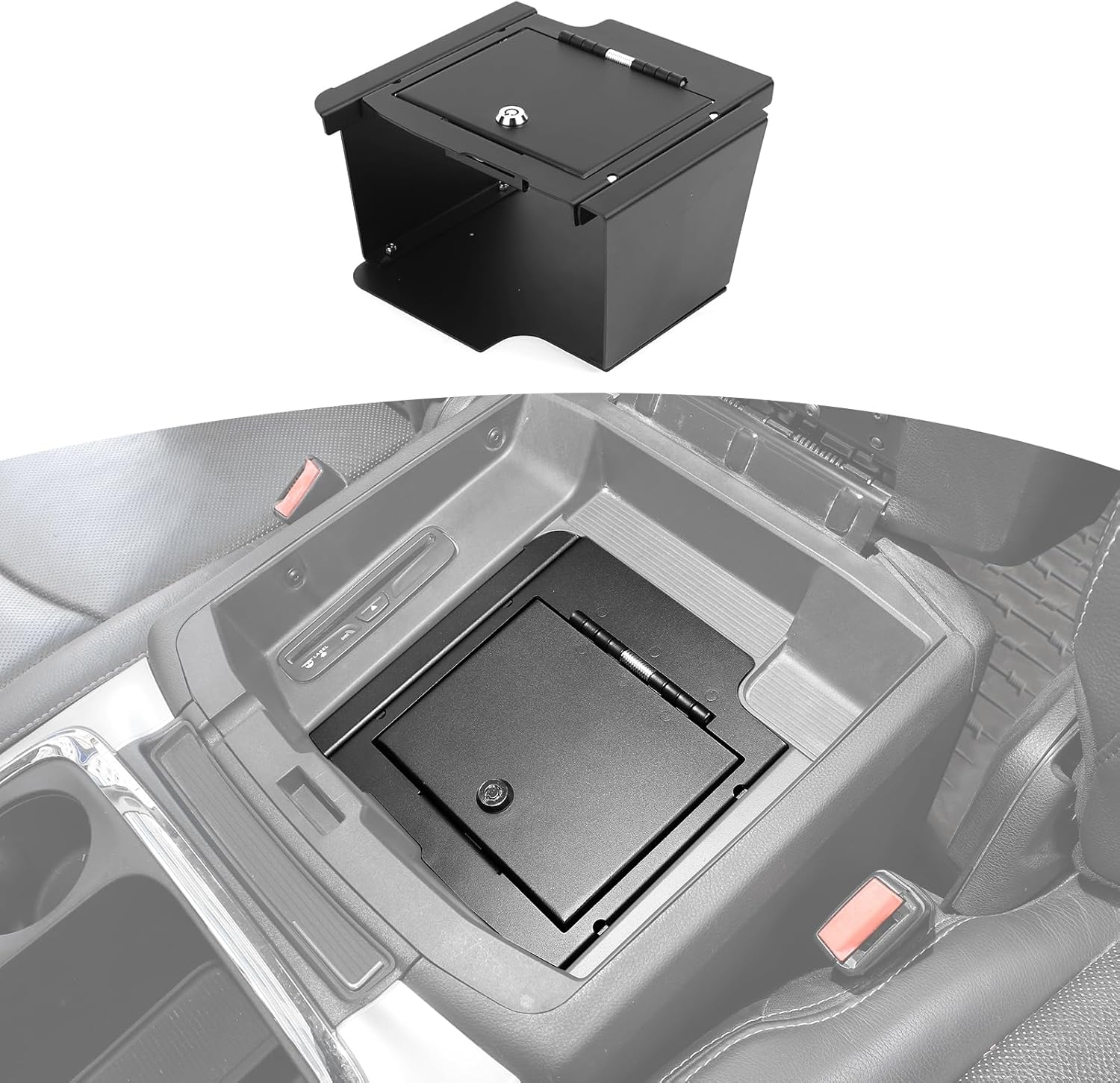 Amazon.com: JOSHELA for RAM Center Console Organizer Gun Safe Box with ...