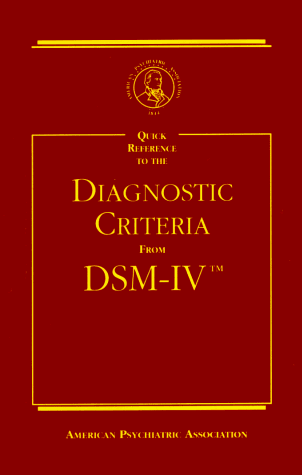 Quick Reference to the Diagnostic Criteria from DSM-IV | Amazon.com.br