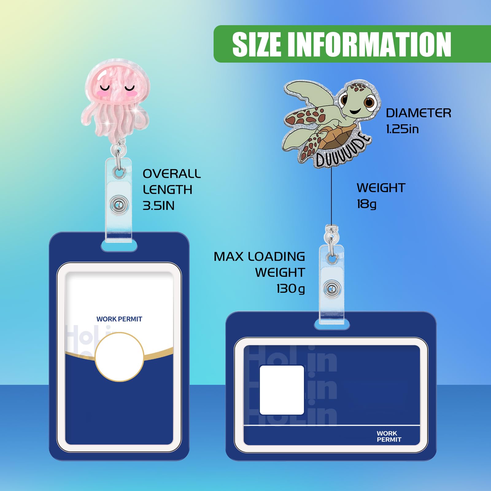 Snapklik.com : Turtle And Jellyfish Badge Reel, Funny Nurse Badge Reels ...