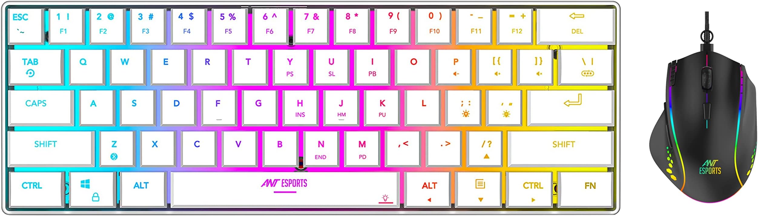 Amazon.in: Buy Ant Esports MK1500 Mini 60% Pro Wireless Gaming Keyboard ...