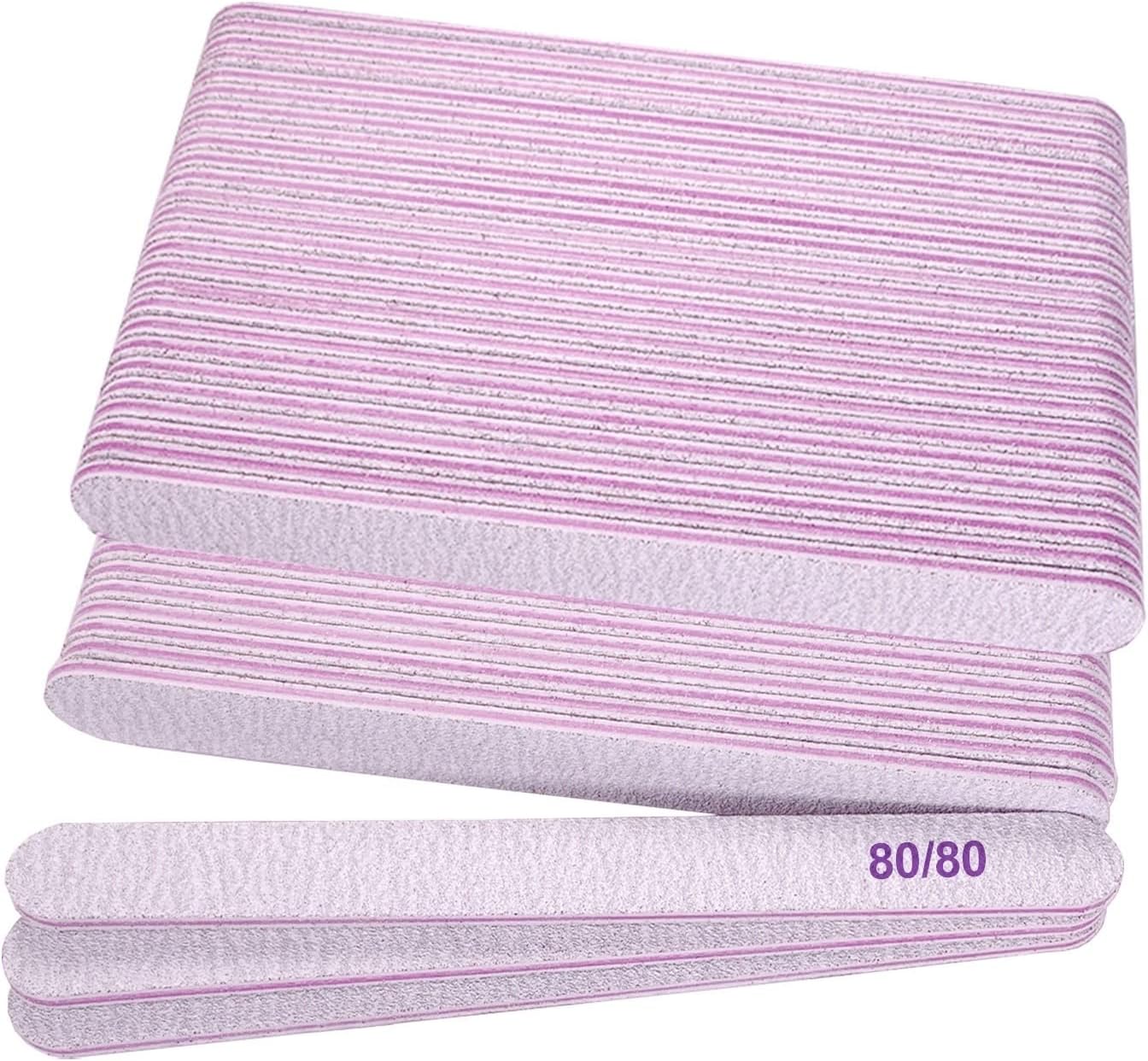 Amazon.com : Nail Files (50 Pcs), 100/180 Grit Nail File Emery Board ...