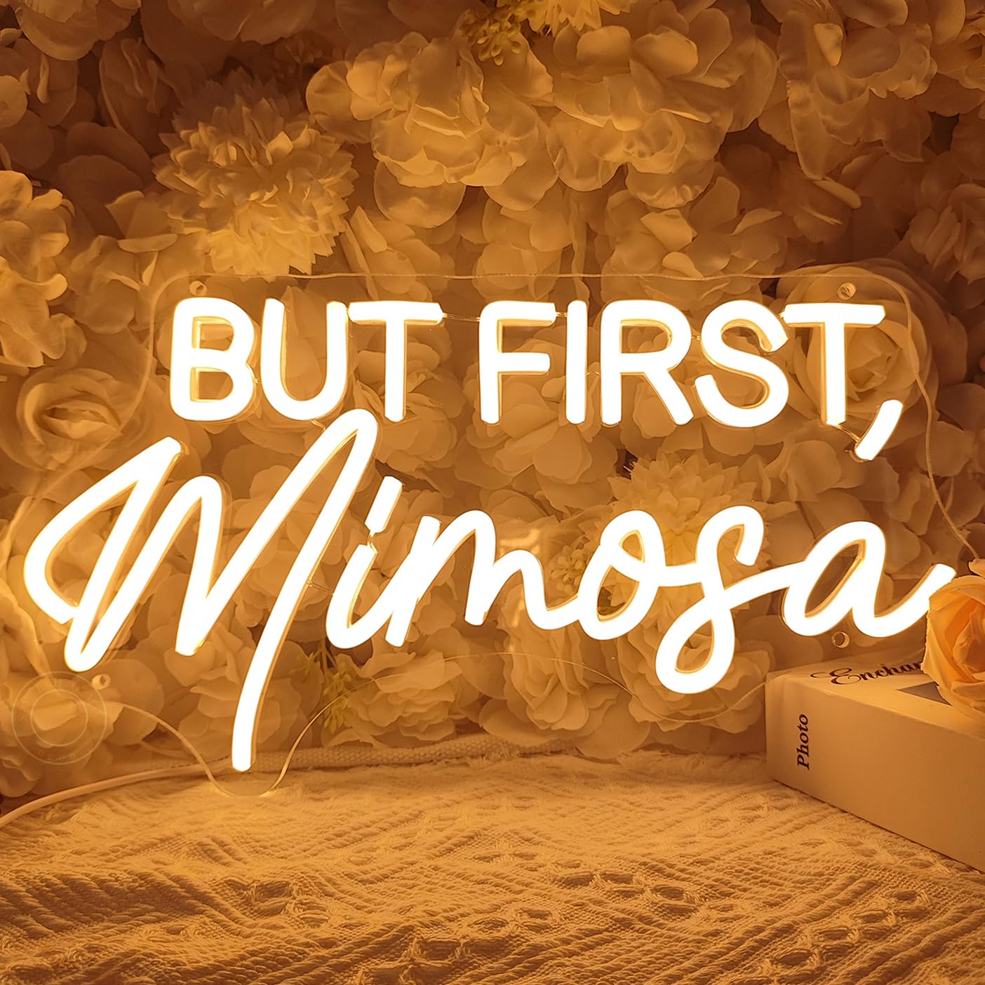 Amazon.com : SYLHOME But First Mimosa Led Neon Light Sign Bar Shop ...