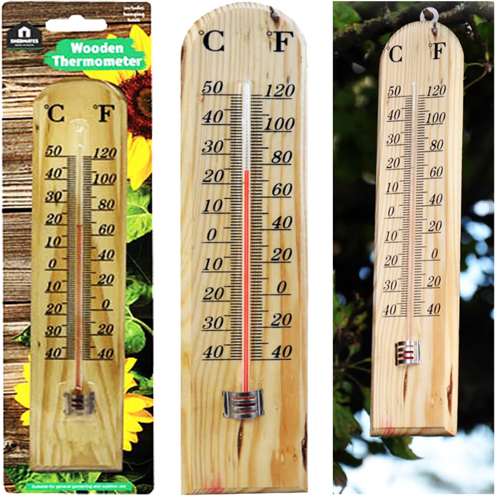 Brannan Large Outdoor Thermometer with Attractive Design for the Garden ...