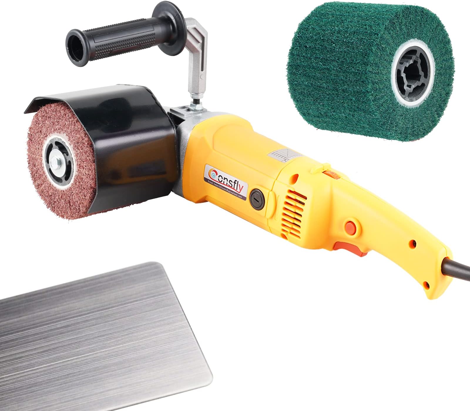 Burnishing Polishing Machine, ZFE Sander Polisher Kit, 1100W 380-1700r ...