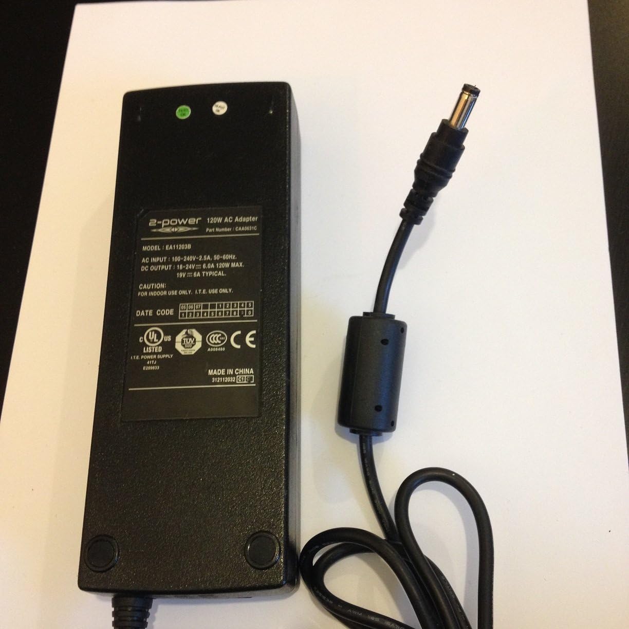 2 POWER, 18V-24V, 6A, 120W, MODEL CAA0631C, 5.5MM X 2.5MM TIP ...