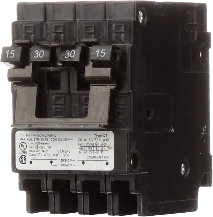 SIEMENS Q21530CT2 15A 240V 4P 10K NEW QUAD - Amazon.com