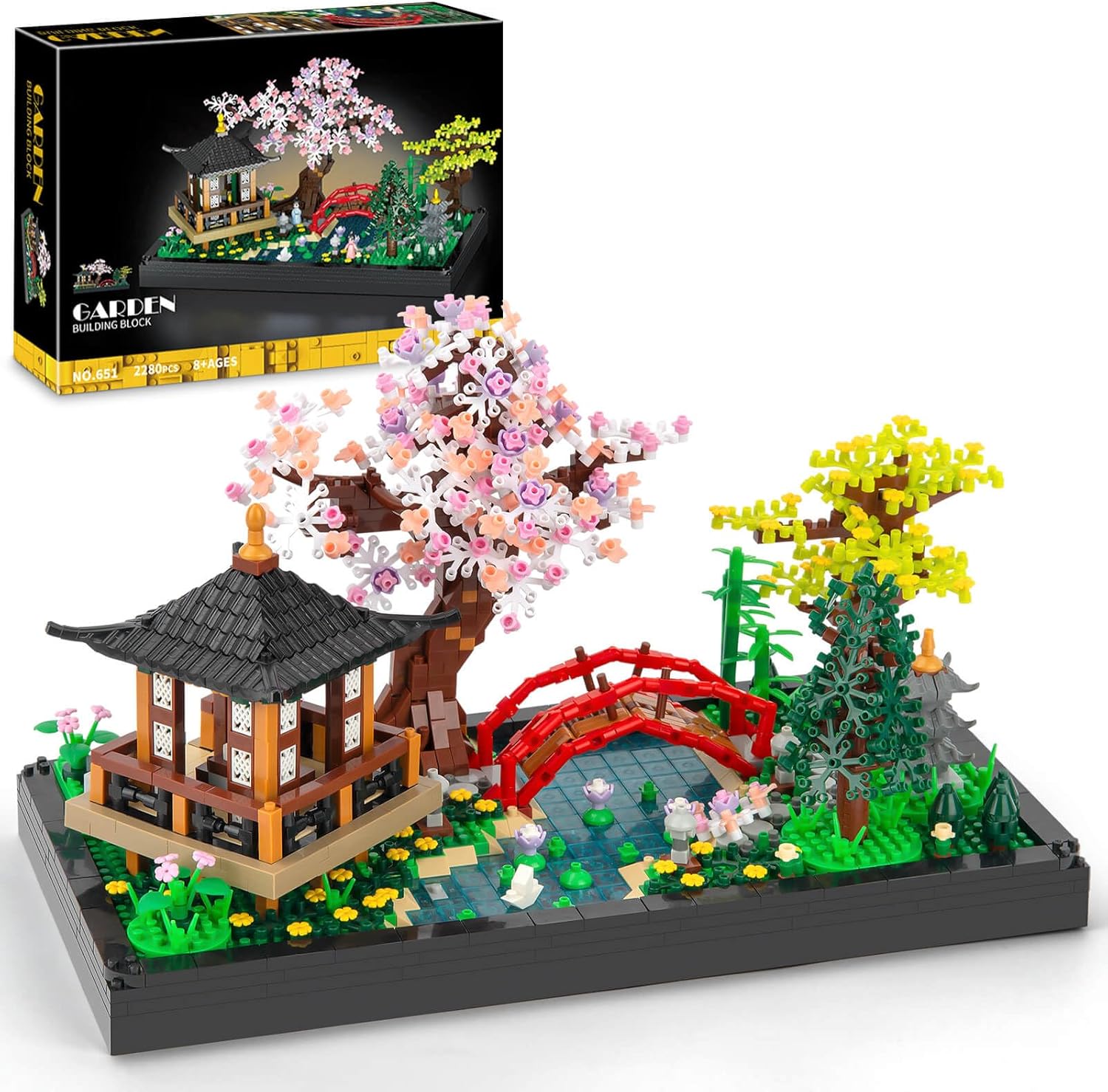Amazon.com: Finger Rock Cherry Blossom Bonsai Tree Building Set ...