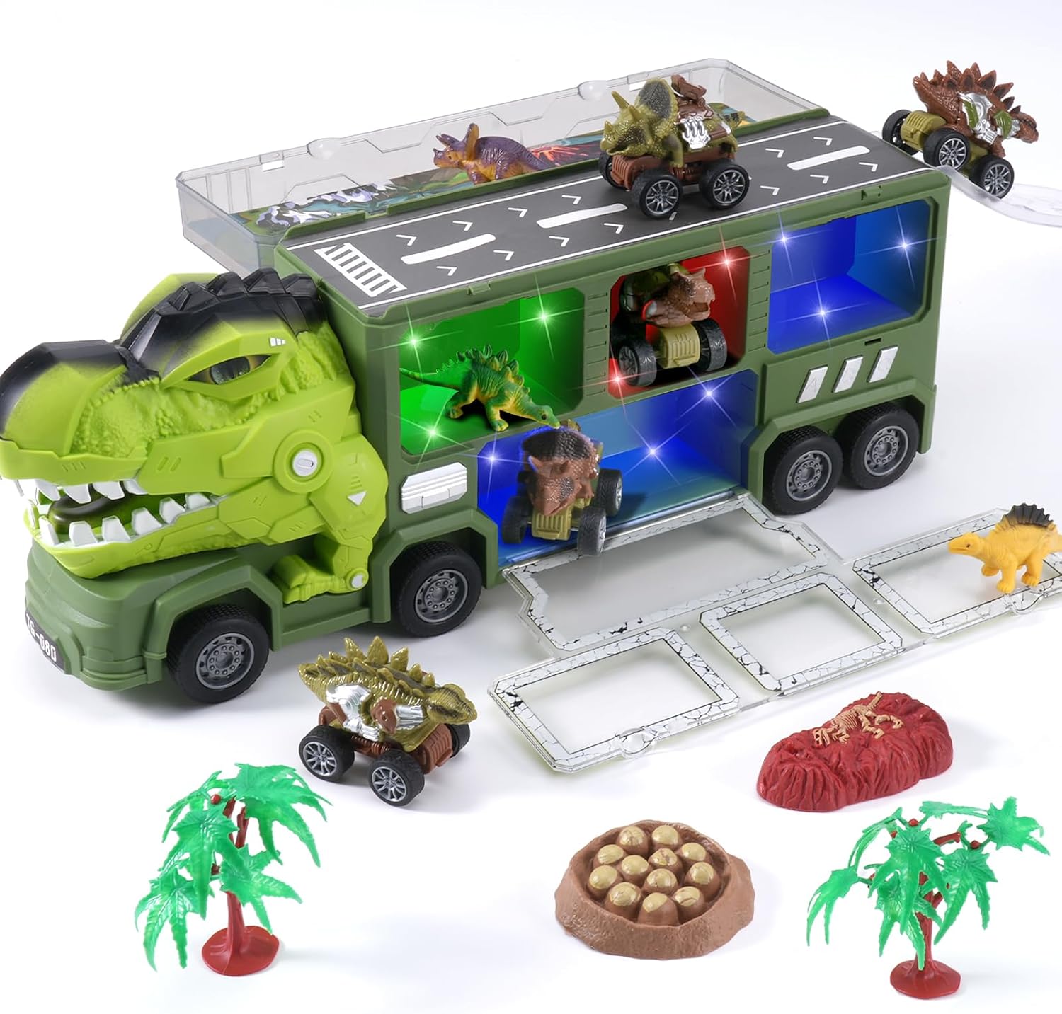 Amazon.com: LECTRUS Dinosaur Truck Toy for Kids 3-5, 15 in 1 Dinosaur ...
