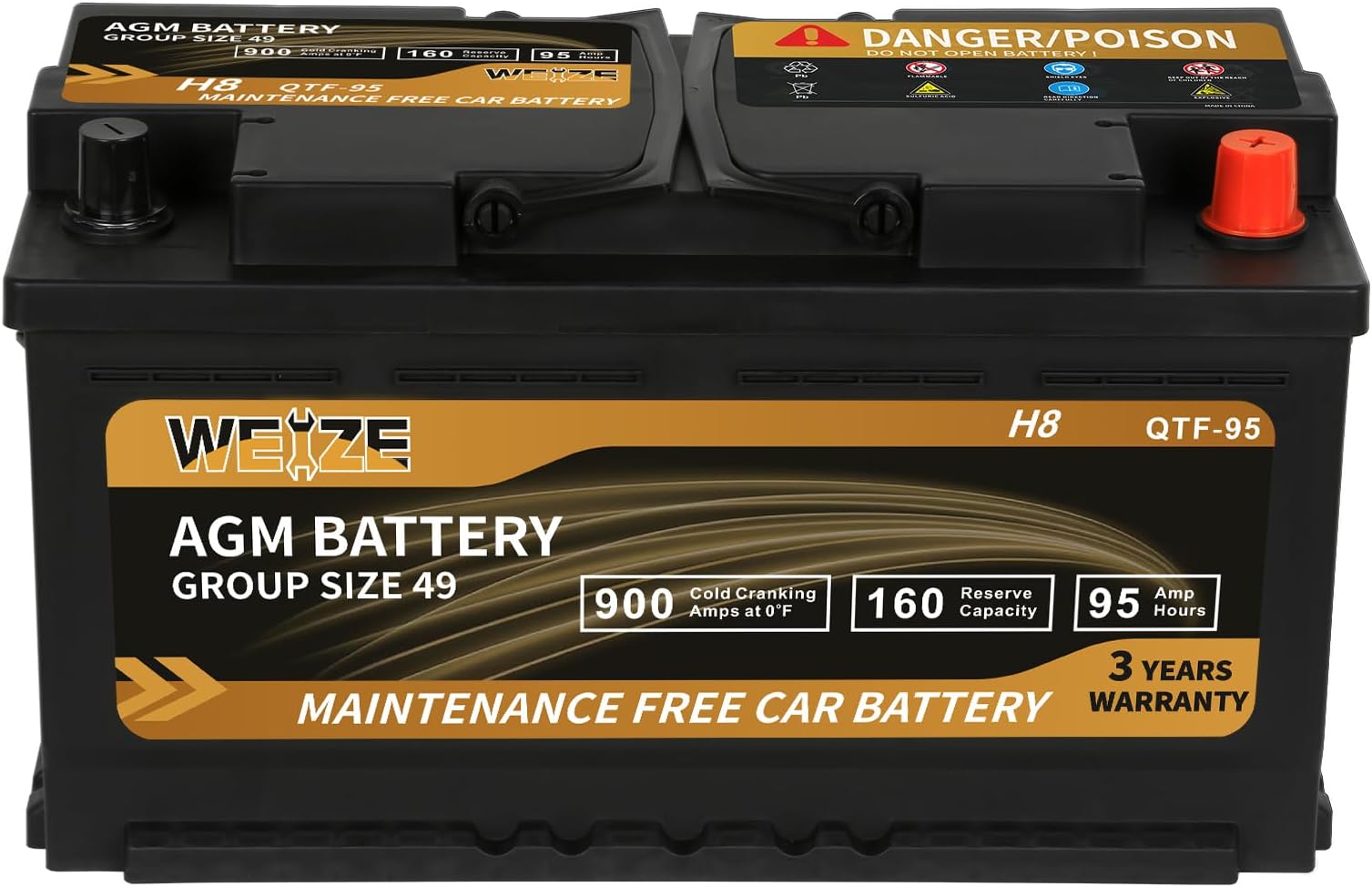 Amazon.com: ACDelco AUX12 Professional Automotive AGM JIS 12BS Battery ...