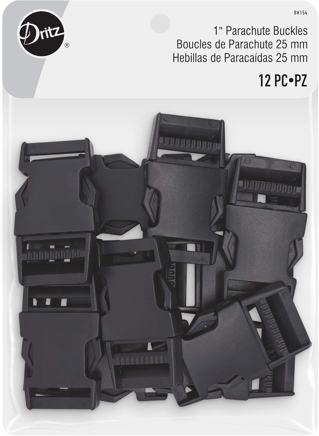 Amazon.com: Parachute Buckles 1in Plastic Black