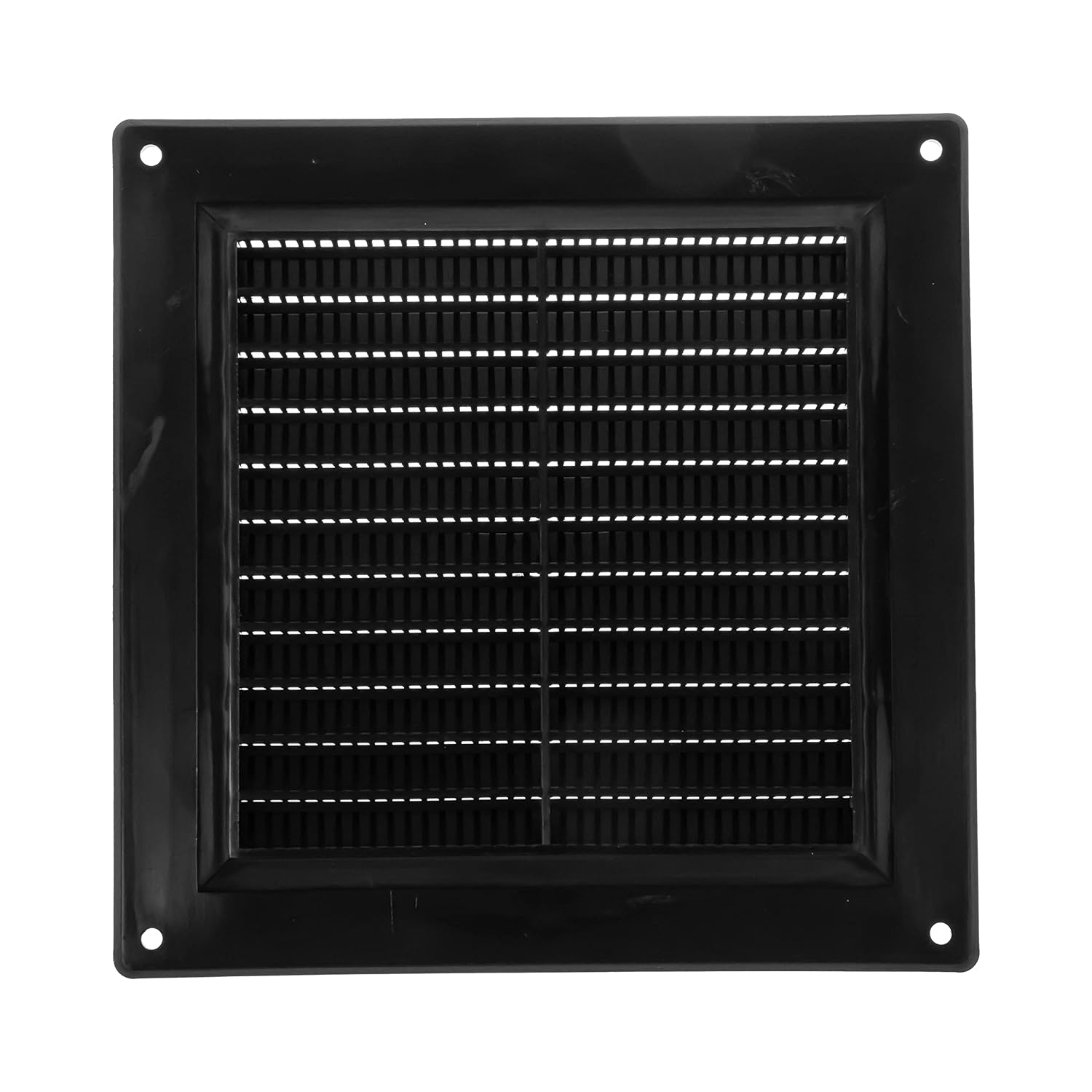 6" x 6" Inch Black Plastic Ventilation Grille with Insect Mesh. HVAC ...