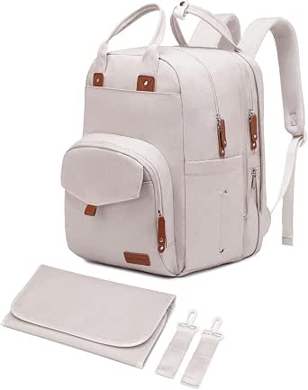 Qualyphant Extra Large Diaper Bag Backpack for Two Kids, Expandable 35L ...