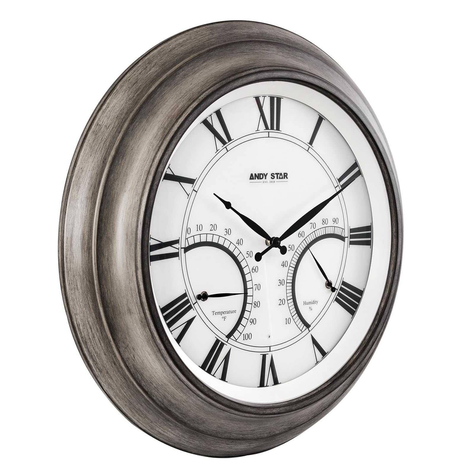 Amazon.com: ANDY STAR 24 Inch Outdoor Clocks Waterproof,Large Outdoor ...
