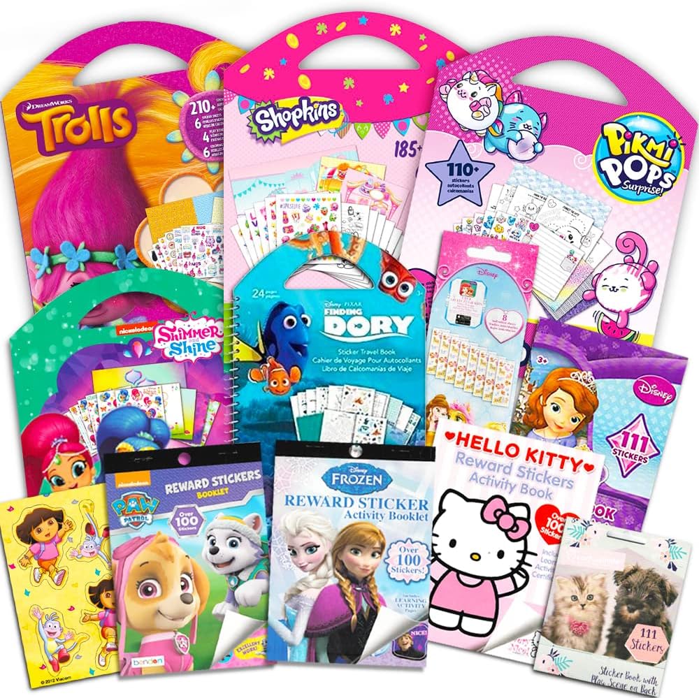 Amazon.com: Stickers for Girls Toddlers Kids Ultimate Set ~ Bundle ...