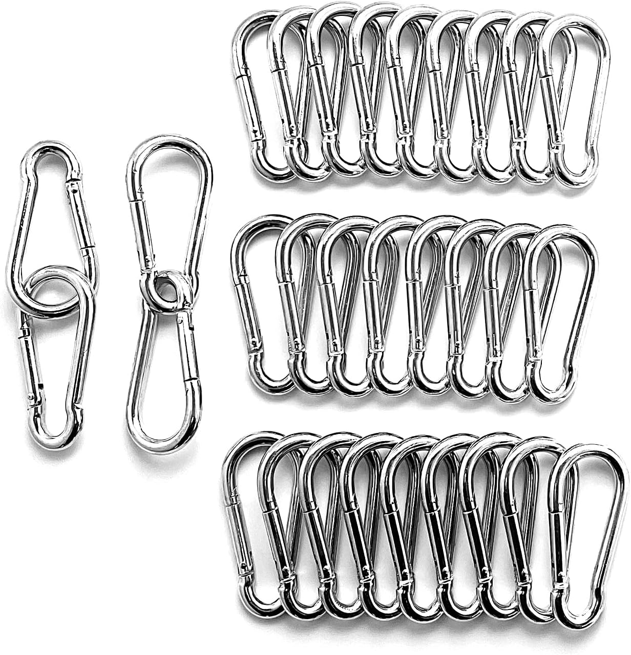 ASMJMJ 30Pcs 4" Heavy Duty Spring Snaps,M10 3/8" Spring Snap Hooks ...