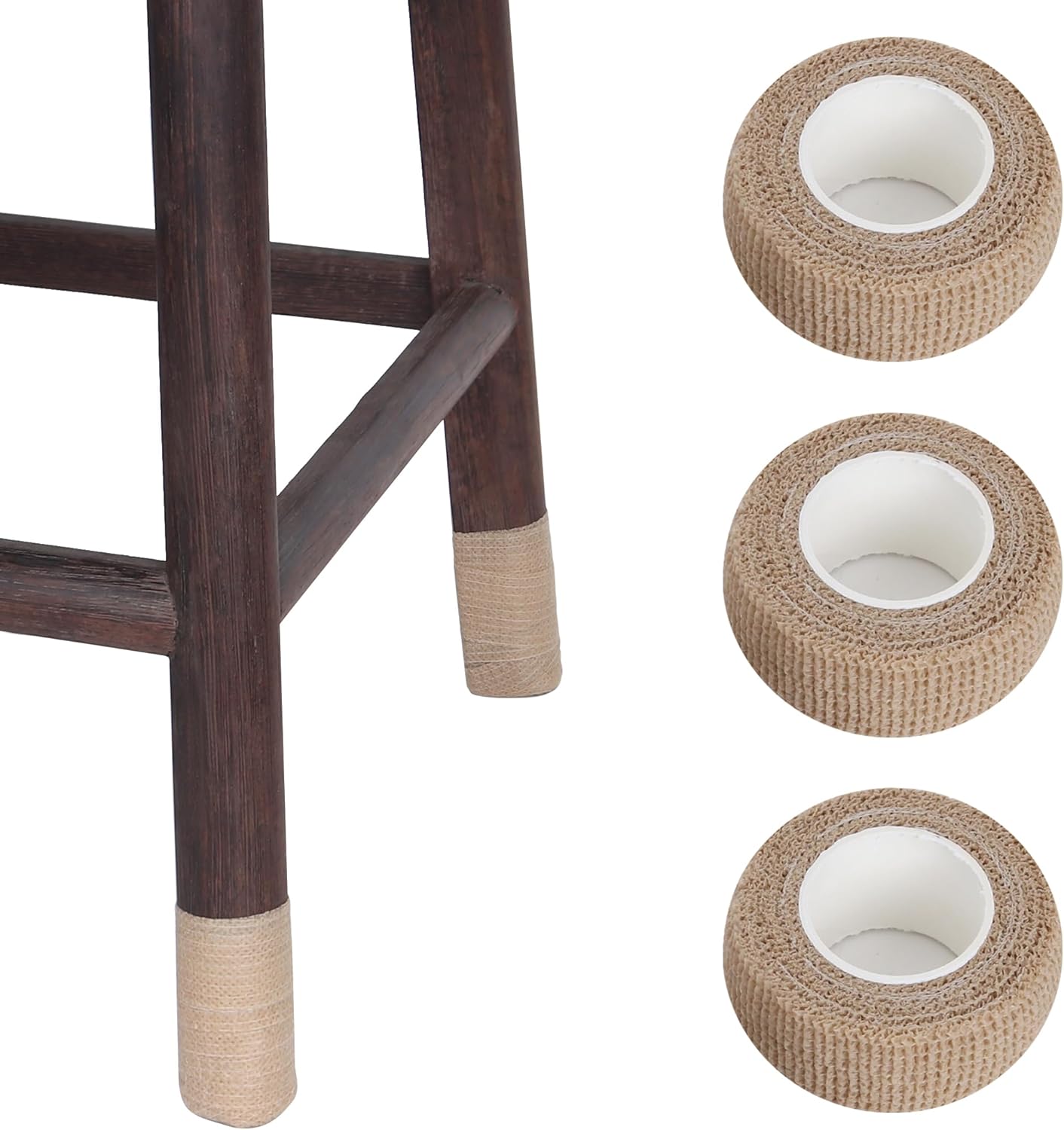 Afuson Self-Adhesive Chair Leg Covers, Chair Leg Floor Protectors,Non ...