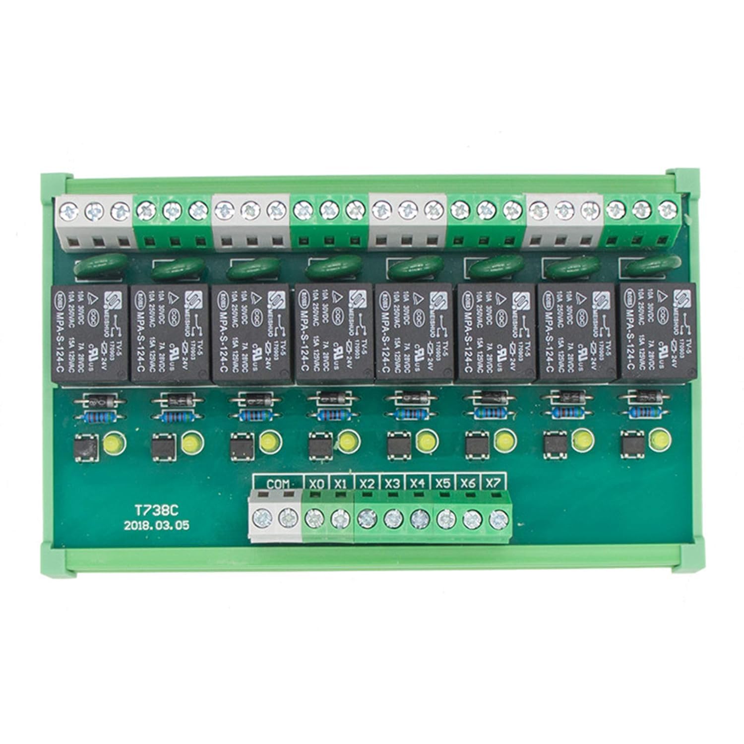 Snapklik.com : 8 Channel Relay Module AC/DC 12V PLC Relay