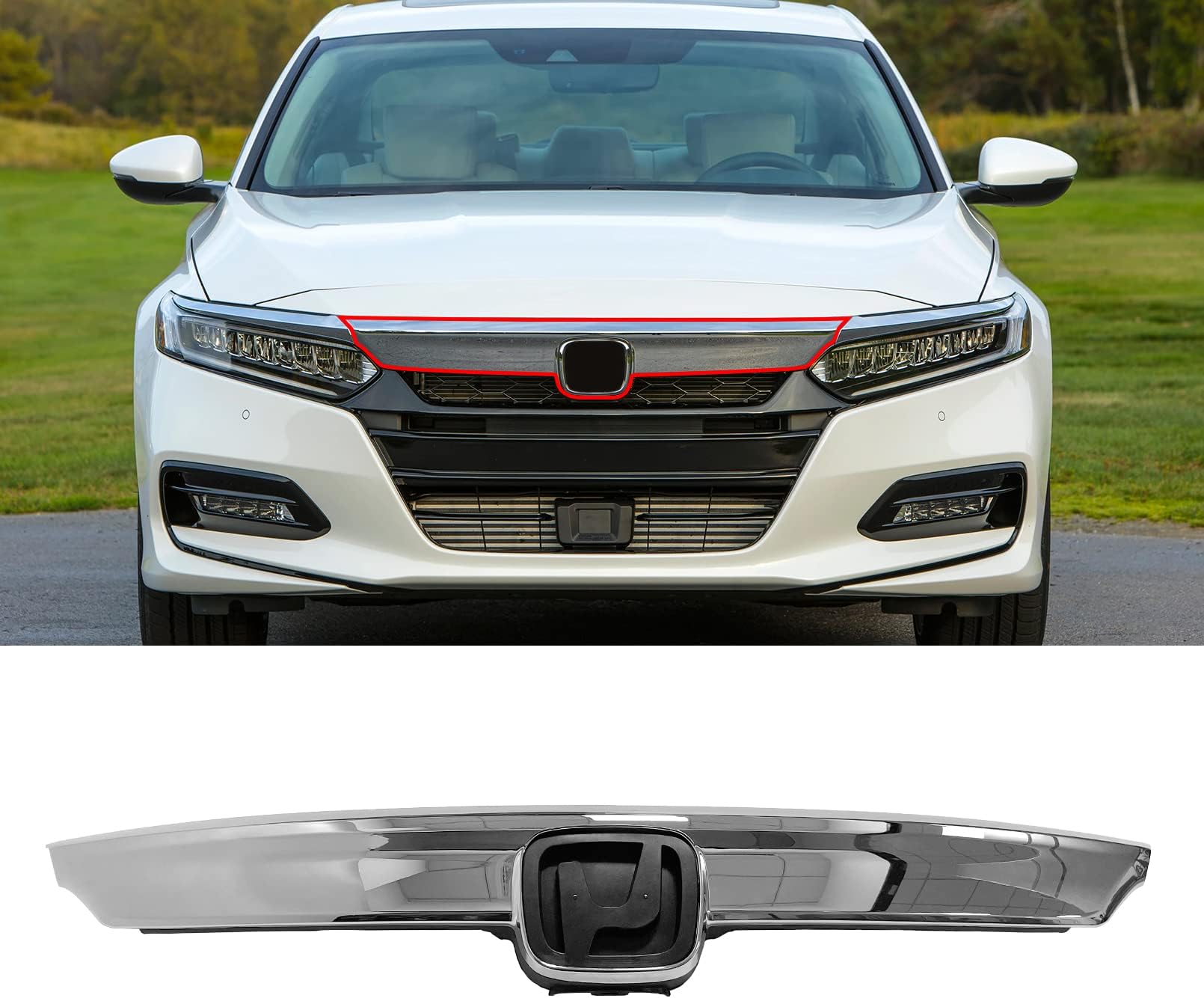 Amazon.com: Rongxu Auto Front Lip Bumper Grille Compatible with 2018 ...