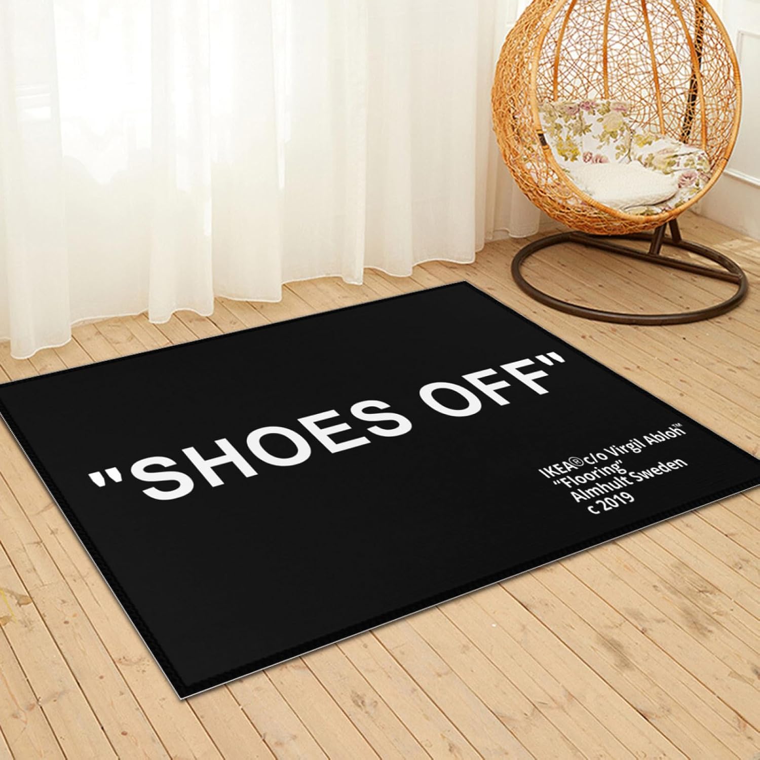 Amazon.com: Keep Off Area Rugs Shoes Off Rug Modern Popular Themed ...