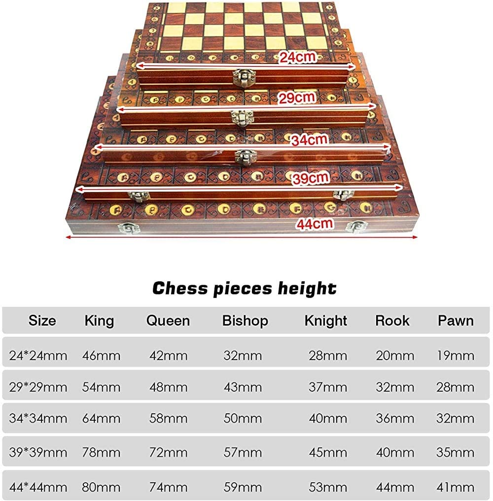 Buy Chess set board game folding travel portable 3 in 1 Folding Chess ...