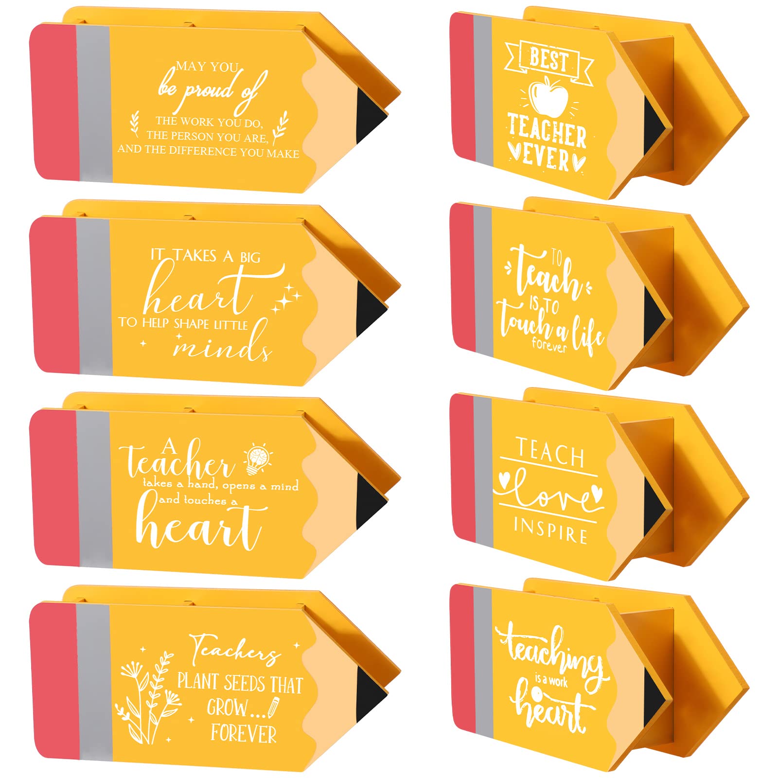 Amazon.com : Roowest 8 Pieces Teacher Appreciation Gift Bulk Wooden ...