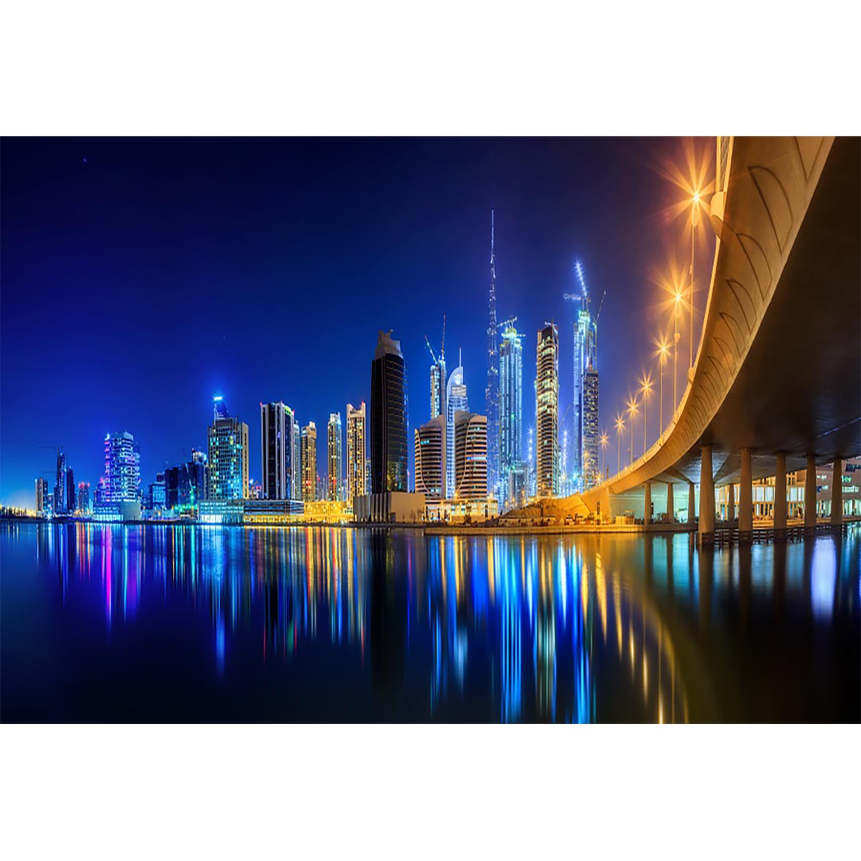 Amazon.com : AOFOTO 8x6ft Cityscape Panorama Skyline Downtown Night ...
