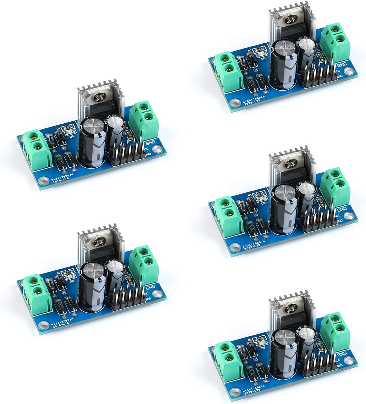 000 JESSINIE 5Pcs LM7812 Three Terminal Voltage Regulator Module L7812 ...