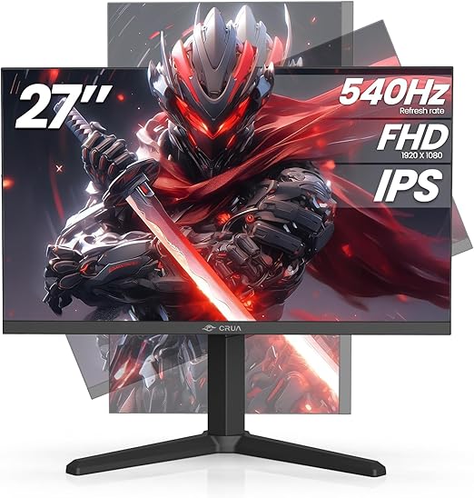 Amazon.com: CRUA 27” 540Hz Gaming Monitor, IPS FHD(1920x1080P), AMD ...