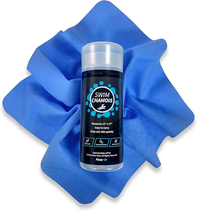 Amazon.com: Flow Premium Swim Chamois Towel - Quick Dry Off Swimmers ...