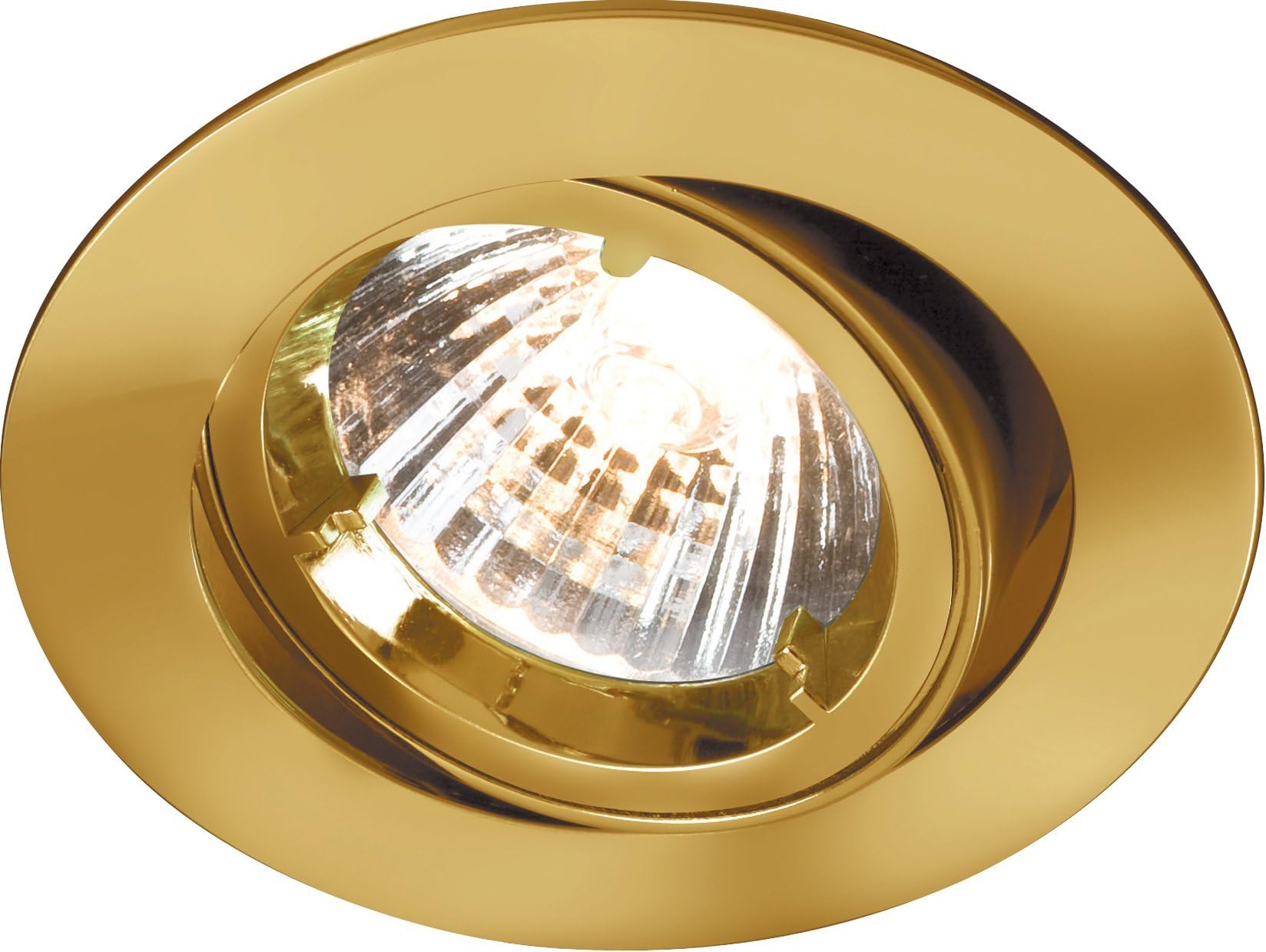 Knightsbridge IP20 230V/12V GU10/MR16 Brass Recessed Tilt Twist & Lock ...