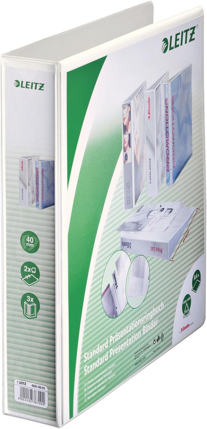 Elba A4 60mm 2 D-Ring Binder, White (Single) : Amazon.co.uk: Books