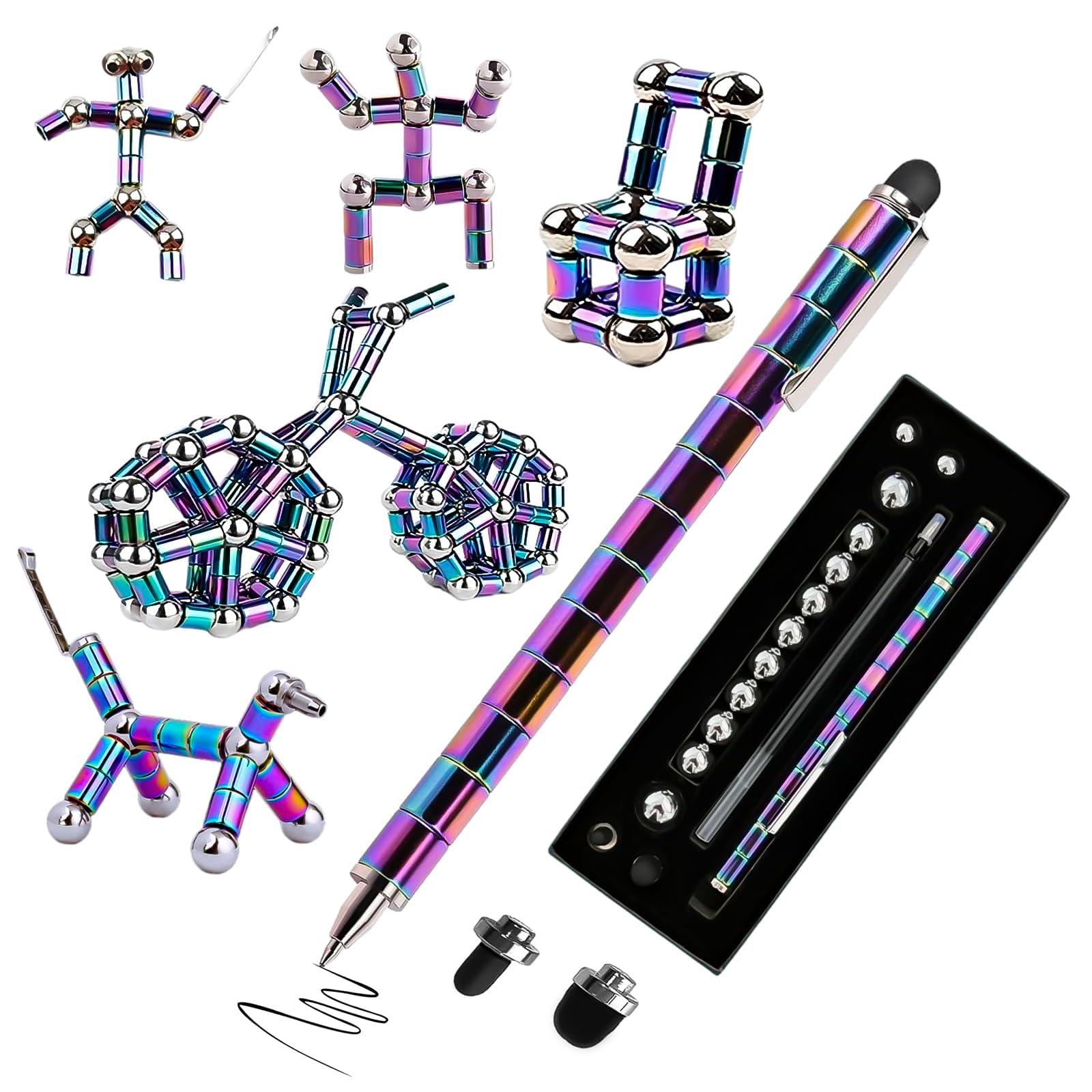 YUFFQOPC Fidget Pen Decompression Toy Pen Stress Relief Metal Pen ...