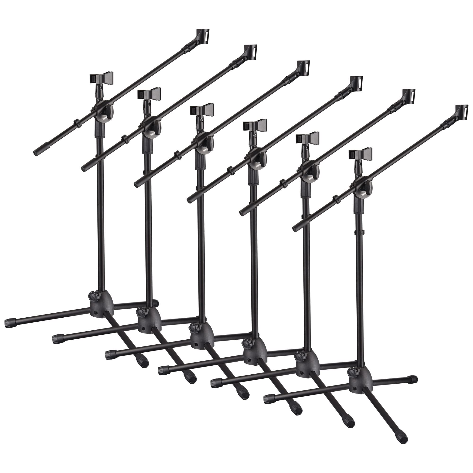 Snapklik.com : 6 Packs Adjustable Microphone Stand Tripod w/Dual Mic ...