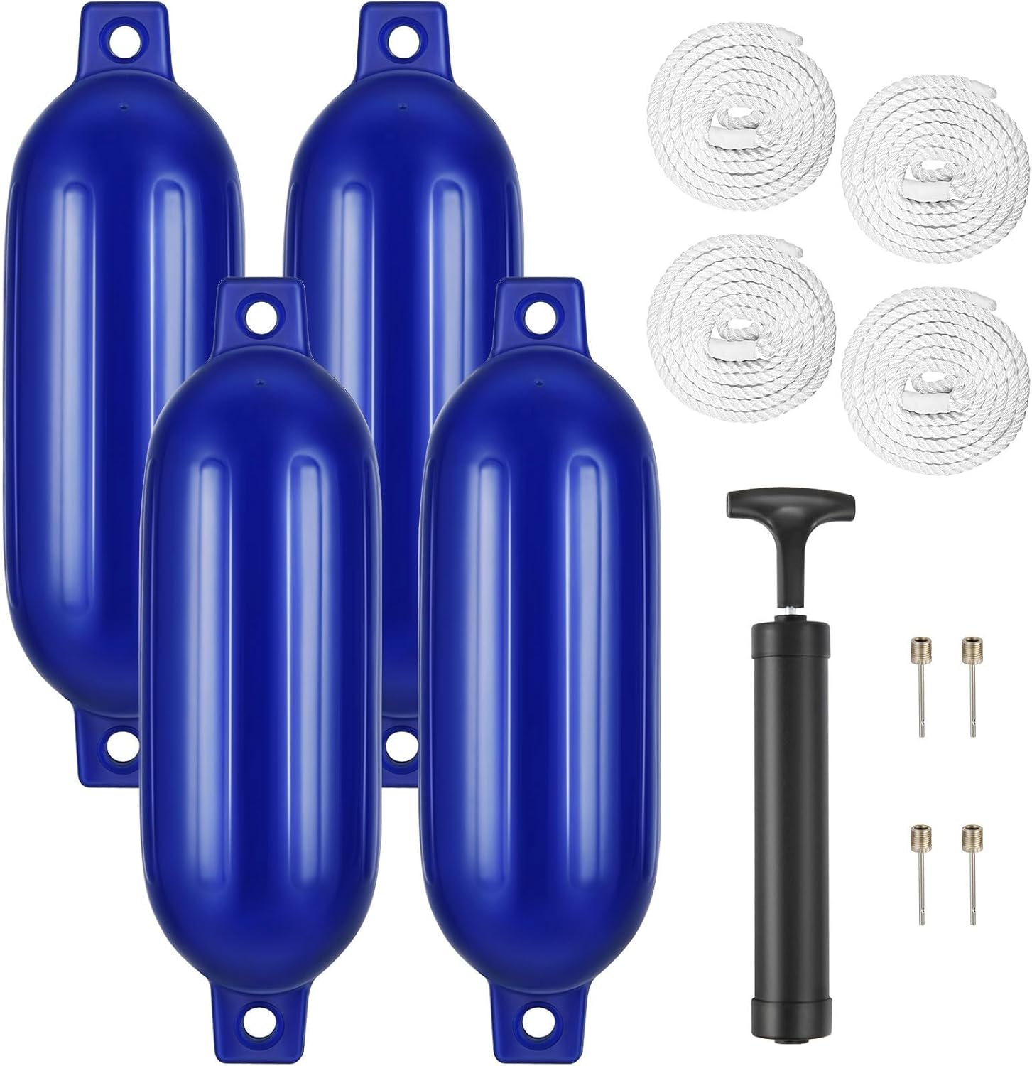 Colinktool Marine Boat Fenders,6.5" X 23" Ribbed Twin Eyes Boat Fender ...