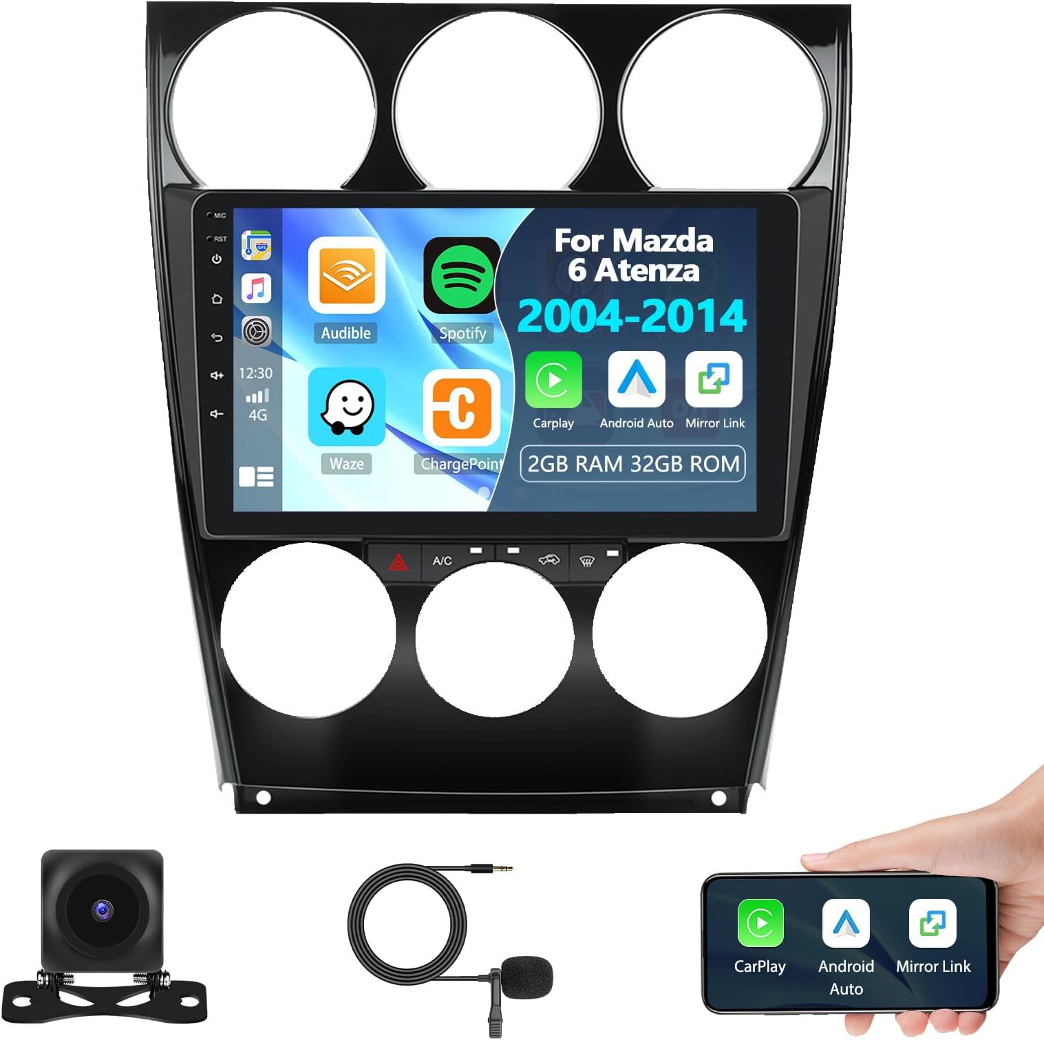 Amazon.com: [2G+32G] Android 13 Car Stereo for Mazda 6 Atenza 2004-2014 ...