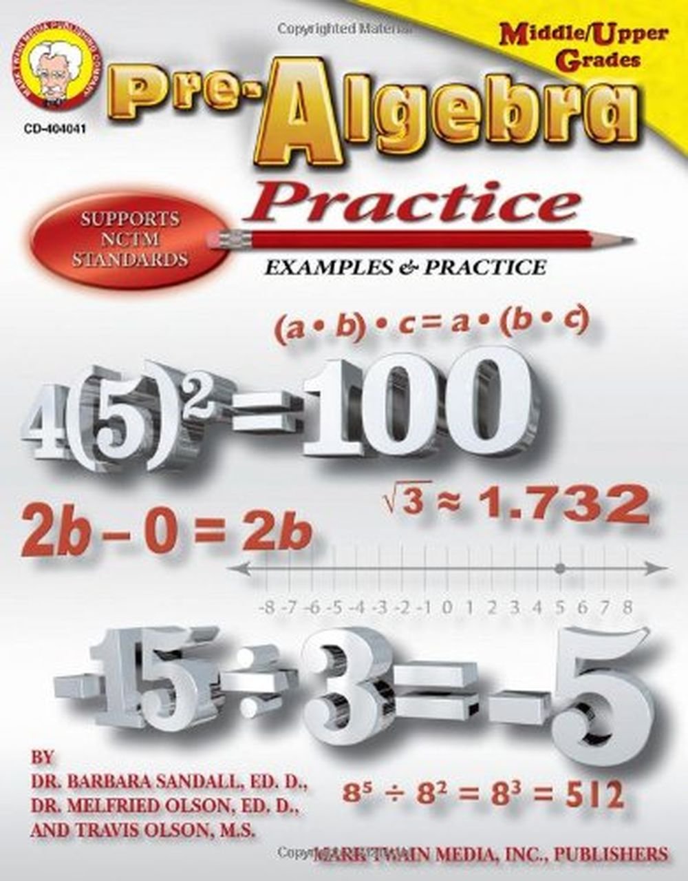 Amazon.com: Mark Twain Pre-Algebra Workbook, Grade 7 and Up Algebra ...