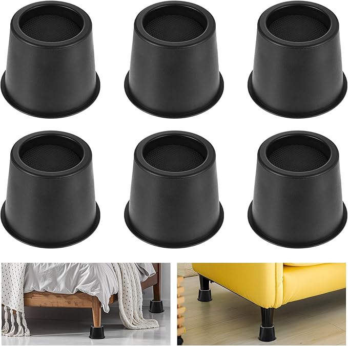 Amazon.com: 6 Pack Furniture Risers 4 Inch, Bed Risers Heavy Duty for ...
