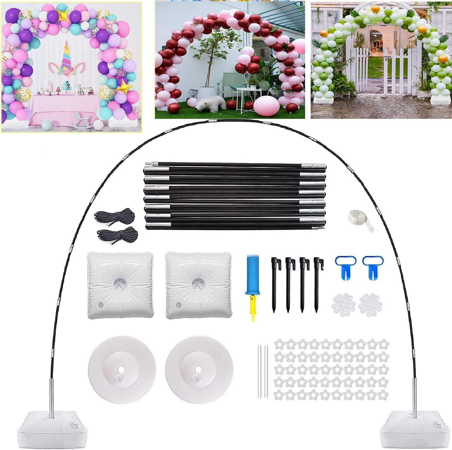 Kit de Arco para Globos Redondos(2M), Kit Arco Globos, Marco de Soporte ...