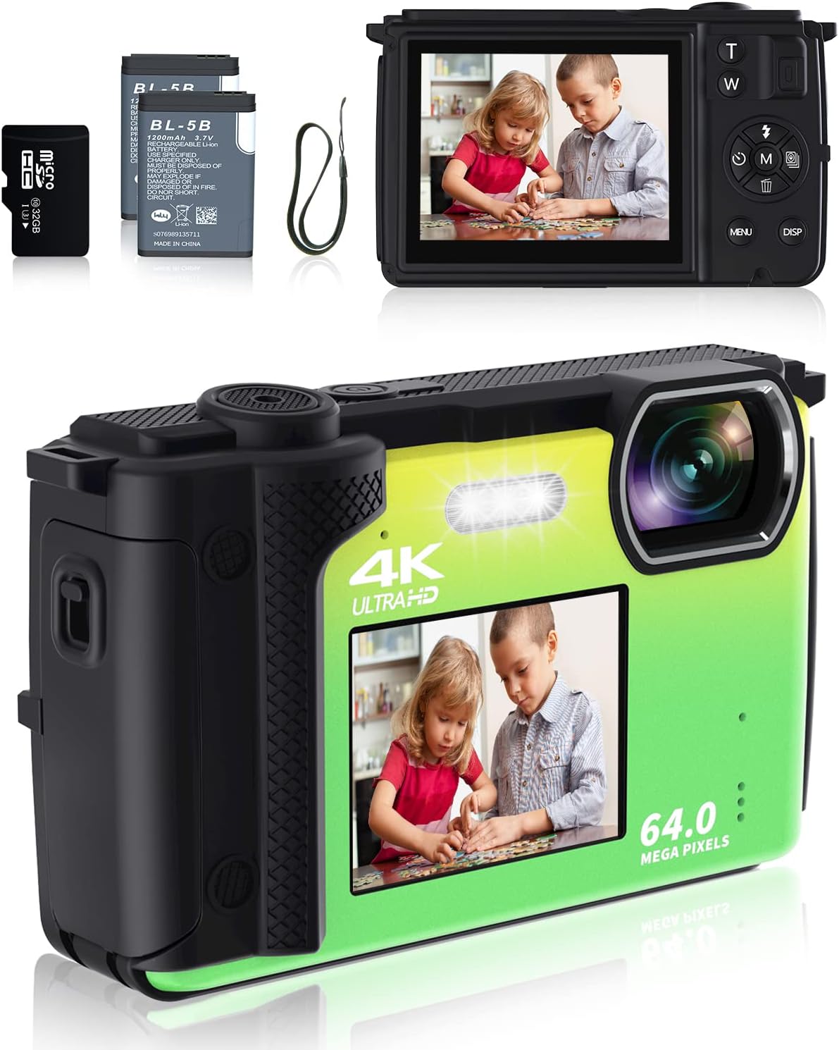 Amazon.com : Digital Camera 4K 64MP, Vlogging Camera with Flash Selfie ...